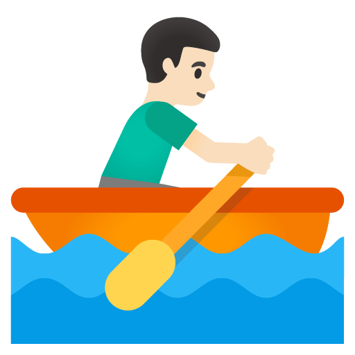 🚣🏻‍♂️ Man Rowing Boat: Light Skin Tone Emoji Meaning - From Girl & Guy ...